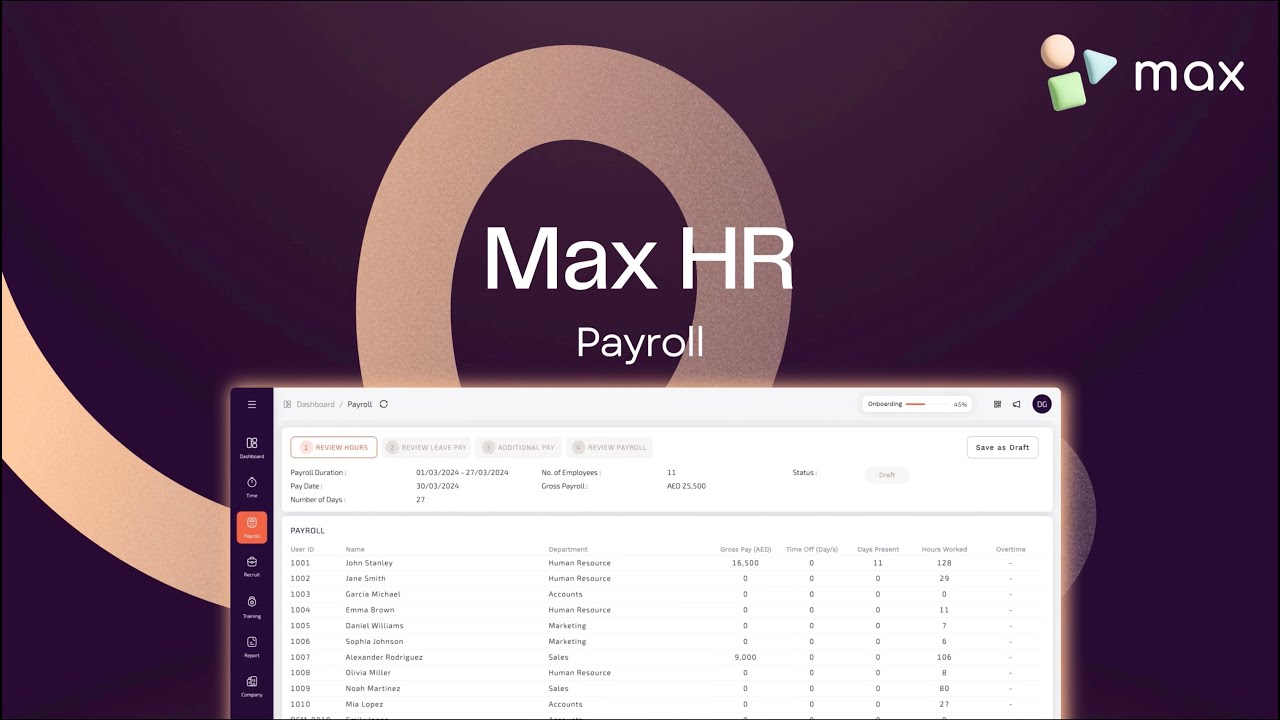 Payroll | Product Tour | Max HR - Your Digital Business Partner - YouTube