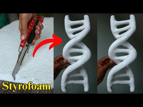 How to Make Easy DNA Model for School | Easy Styrofoam 3D Double Helix DIY Tutorial