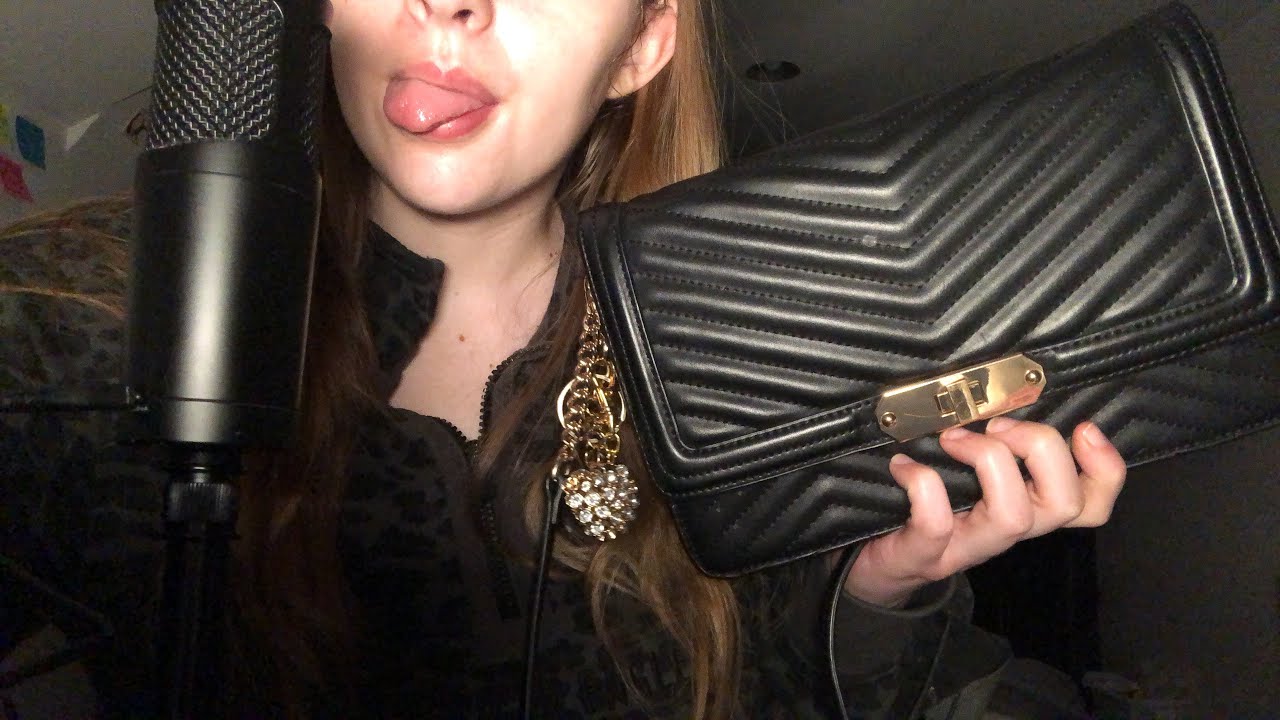 ASMR Whats In My Purse || tapping, scratching, whispering etc. - YouTube