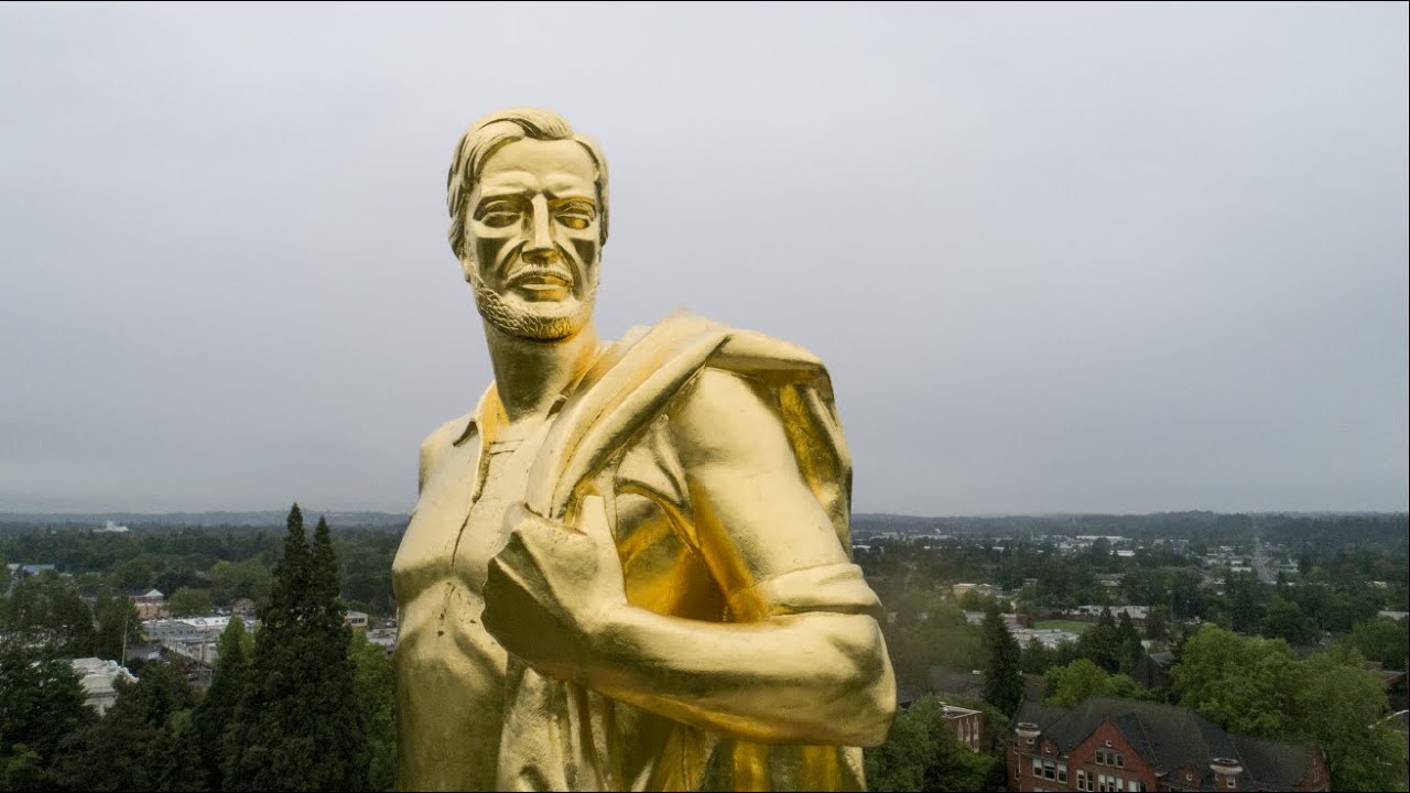Oregon State House - Pioneer Statue - YouTube