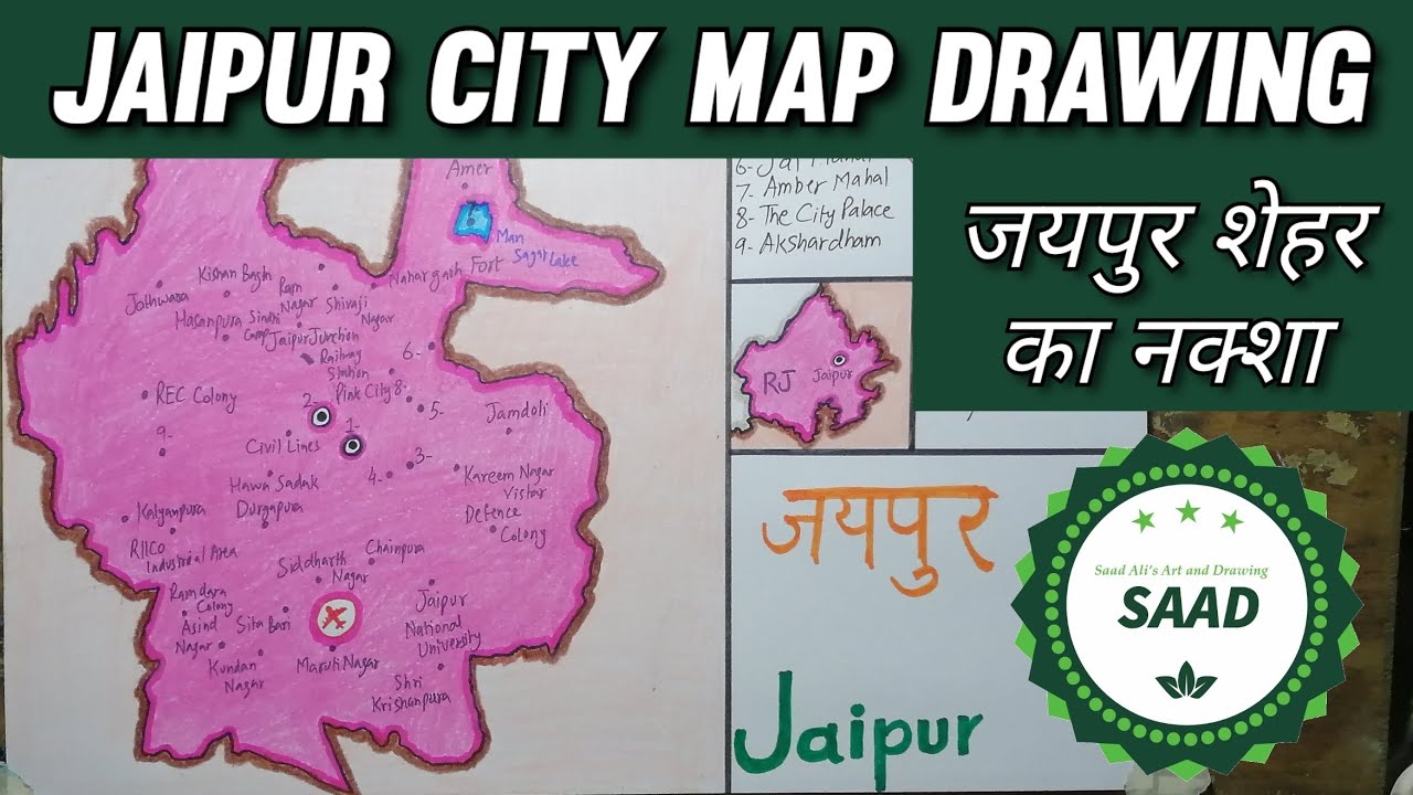 How to draw Jaipur map SAAD - YouTube