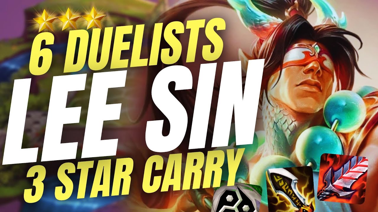 LEE SIN 3 STAR DOMINATES THE LOBBY! | 6 Duelist - 5 Inkshadow | TFT Set ...