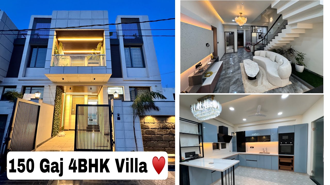 150 Gaj house tour || 4BHK fully furnished || Gandhipath Vaishali Nagar ...