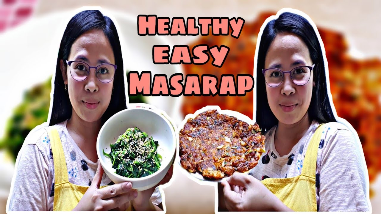 KOREAN SIDE DISH (SPINACH & KIMCHI PANCAKE) - YouTube