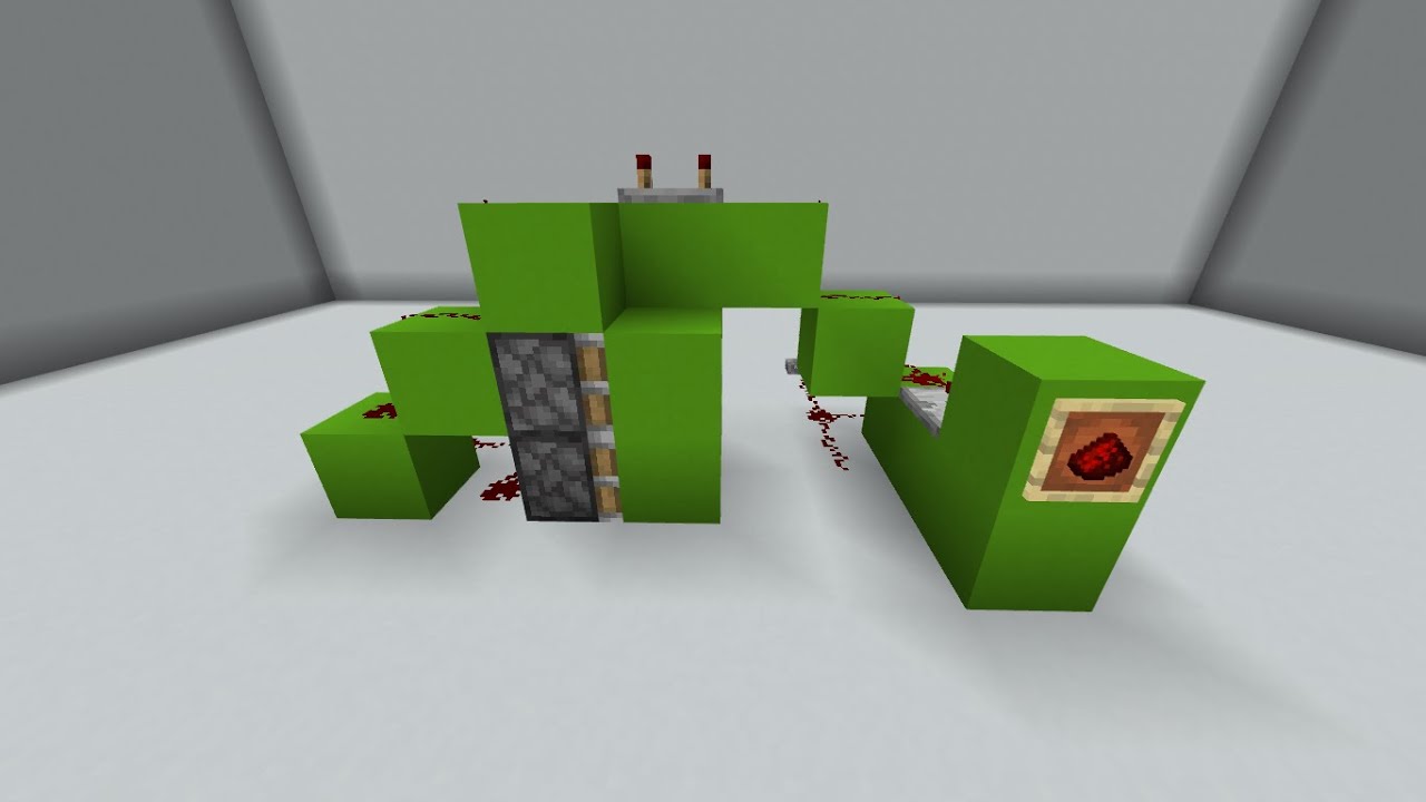 Minecraft: How To Make A Secret Door With Sticky Piston - YouTube