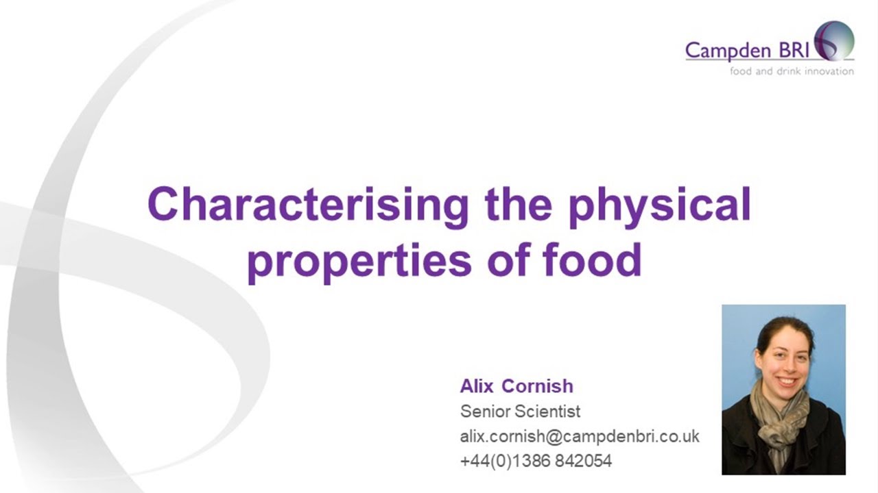 Characterising the physical properties of food - YouTube