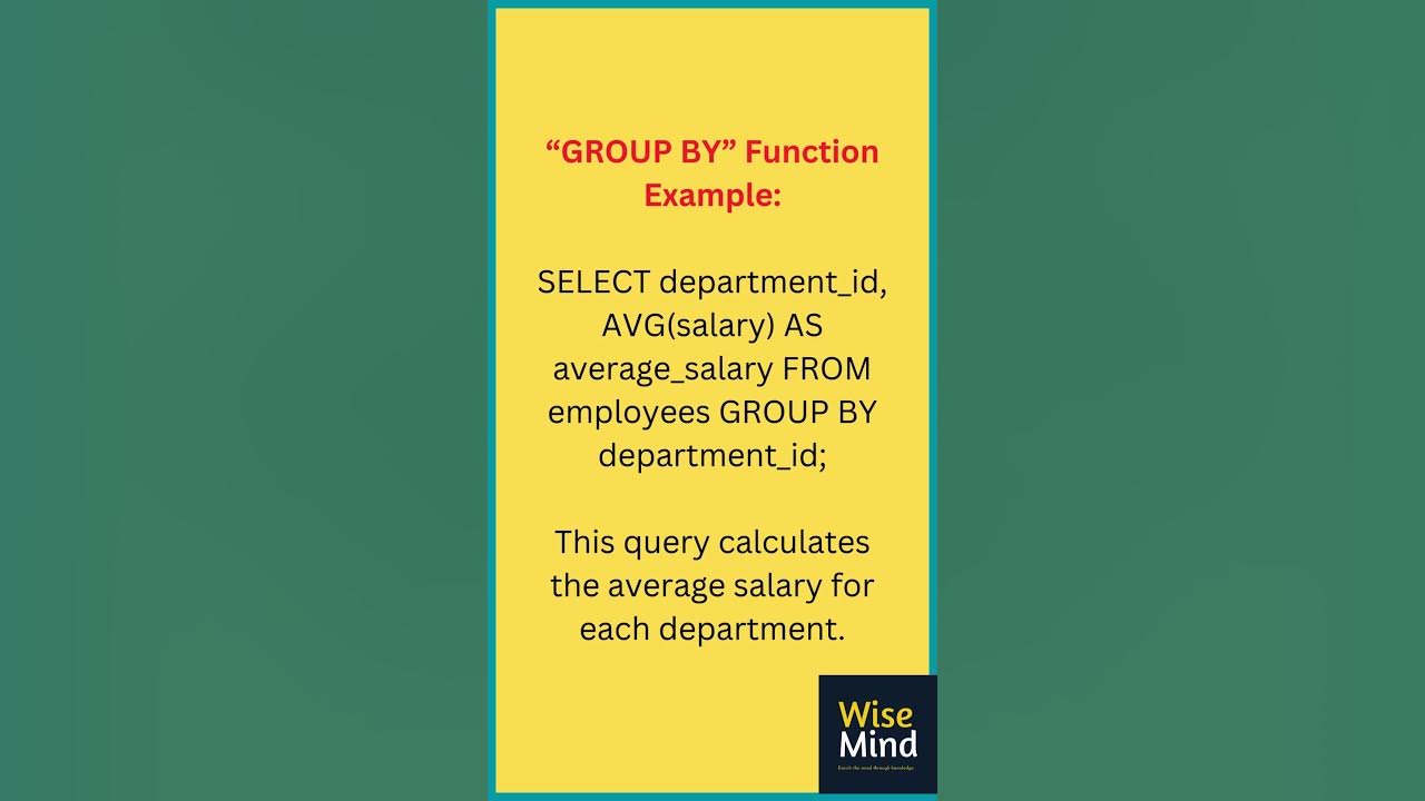 Oracle Sql Aggregate Functionpart 2youtubeshorts Shorts Oracle Sql Education Youtube