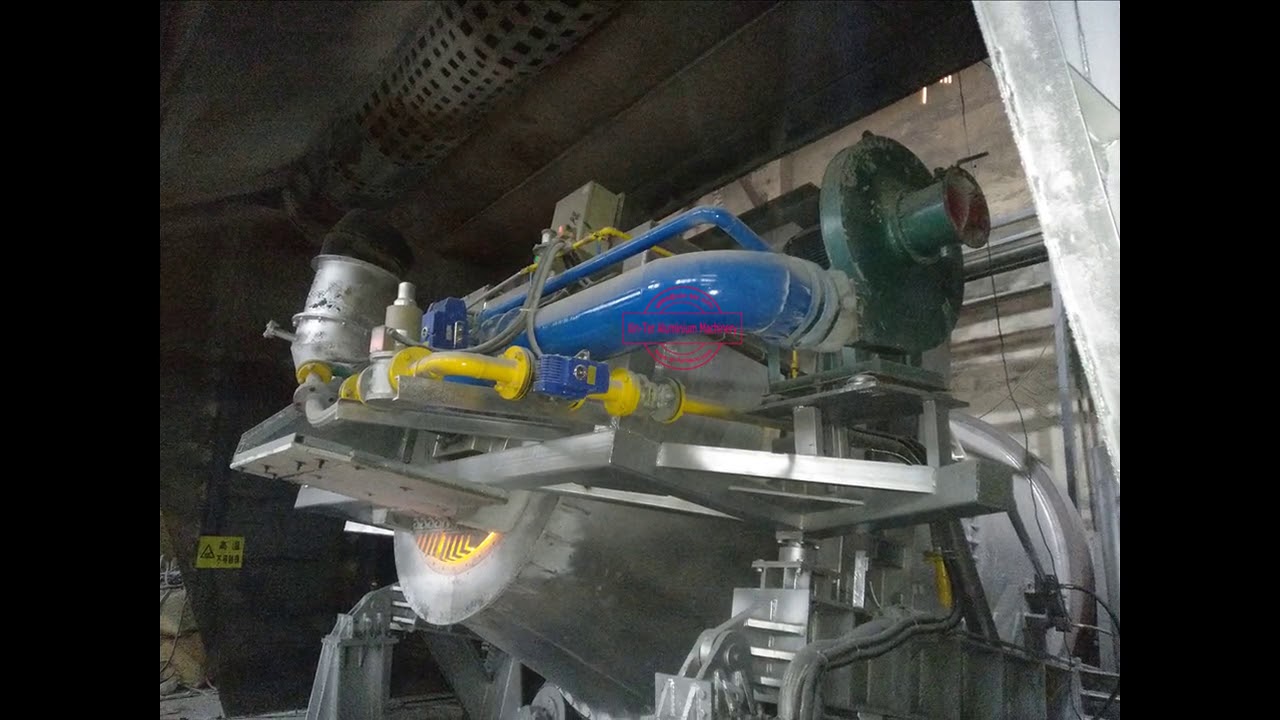 3-12T TRF, aluminum rotary furnace,China xin-ter - YouTube