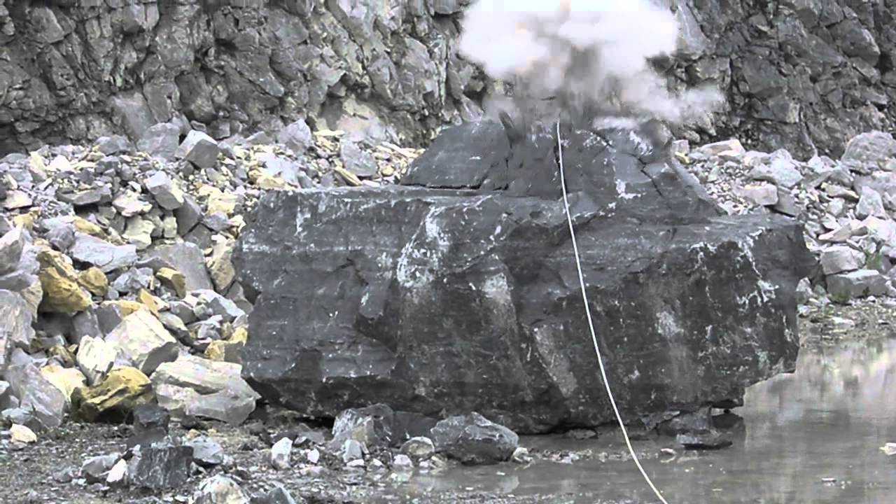 Micro-Blasting a Large Rock - YouTube