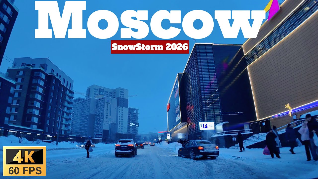 Moscow City, Russia 2026 Smacked by MONSTER Snowstorm - YouTube