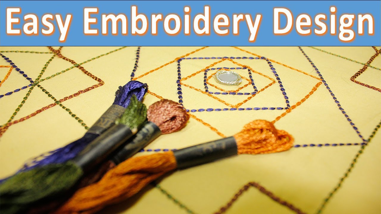 Embroidery Neck Design Normal machine || Easy Embroidery # ...