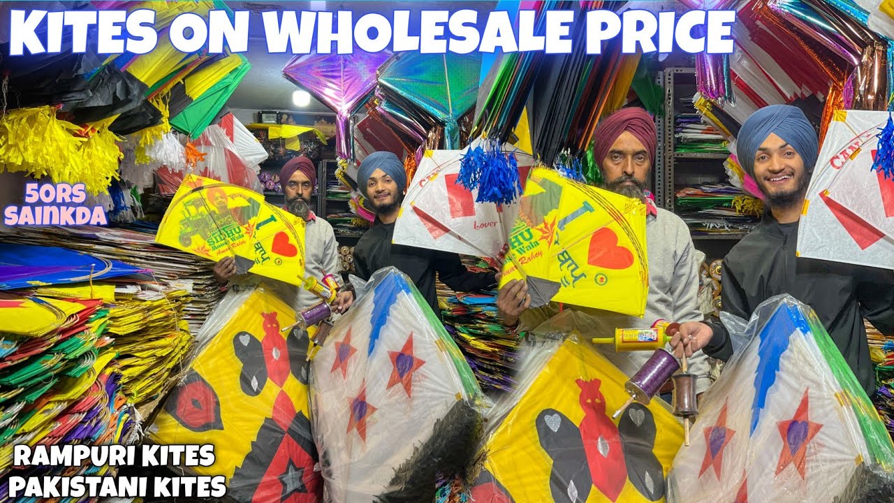 Ludhiana Wholesale Kite 95Rs sainkda 😱 | Kite Market - YouTube