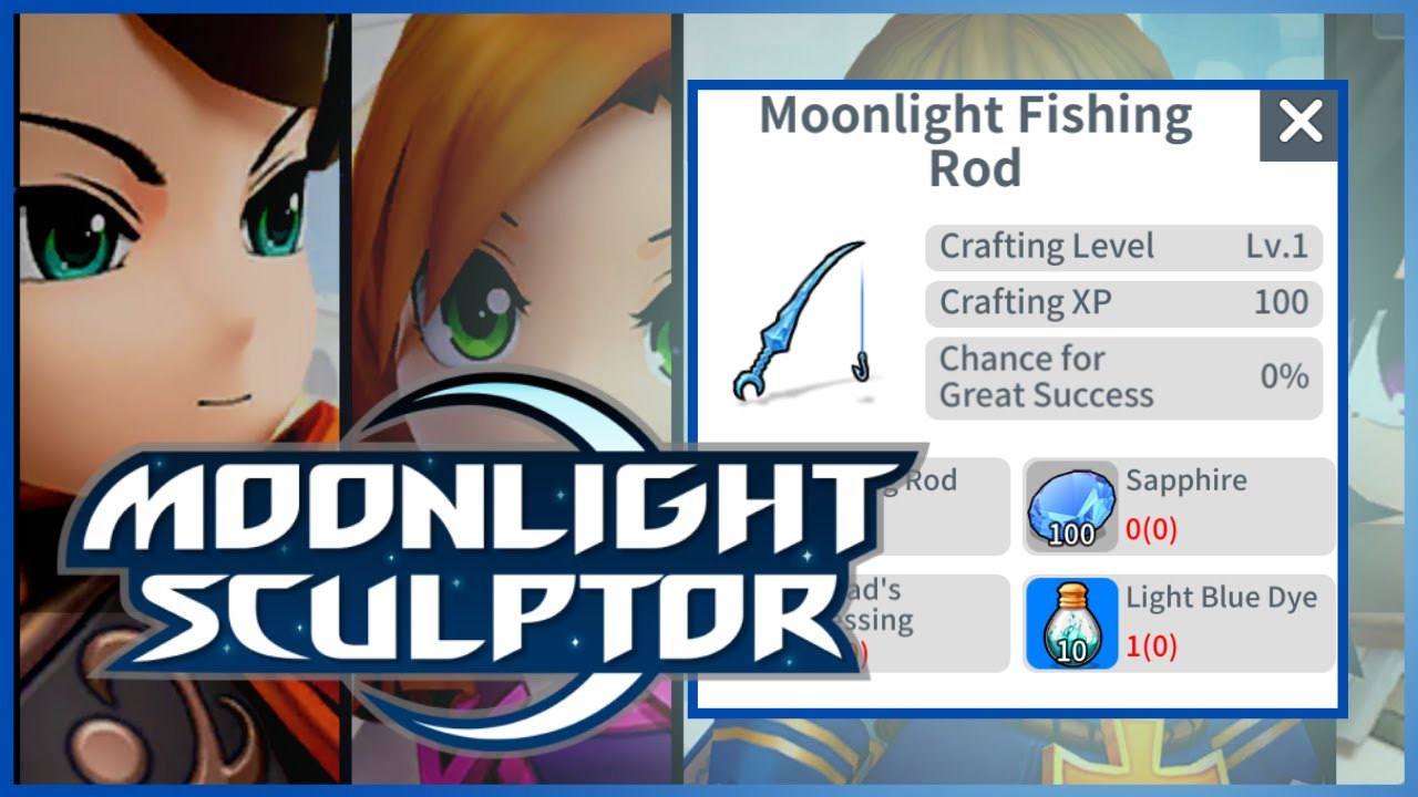CRAFTING MOONLIGHT FISHING ROD | MOONLIGHT SCULPTOR - YouTube
