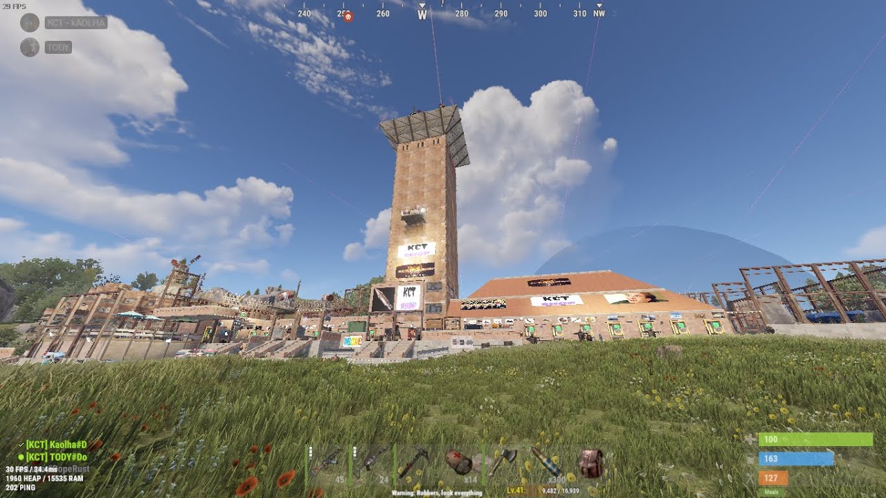 Rust PVE - Mais uma base terminada no game Rust - Modo PVE - Wipe 16/02 ...
