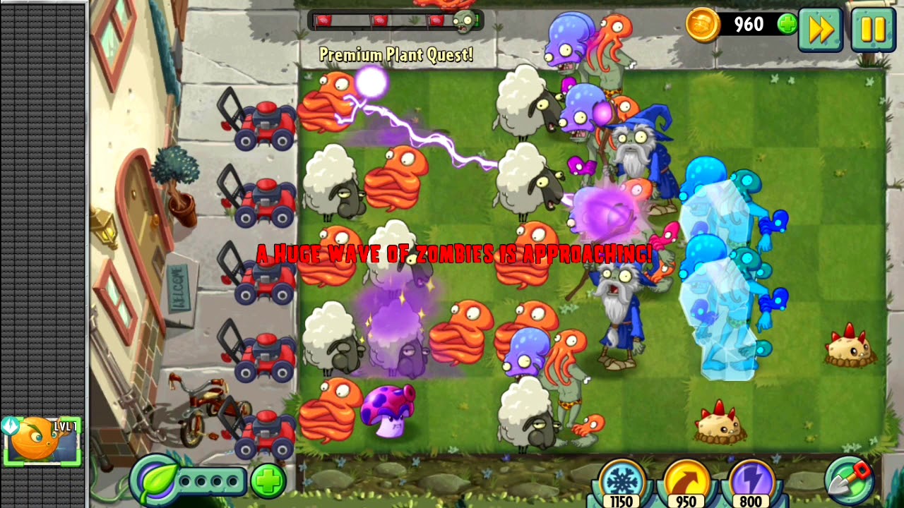 Power lily plants vs Octo Zombies - YouTube