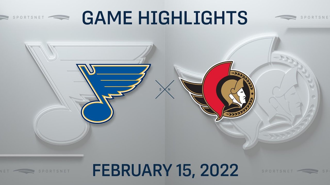 NHL Highlights | Blues vs. Senators - Feb. 15, 2022 - YouTube