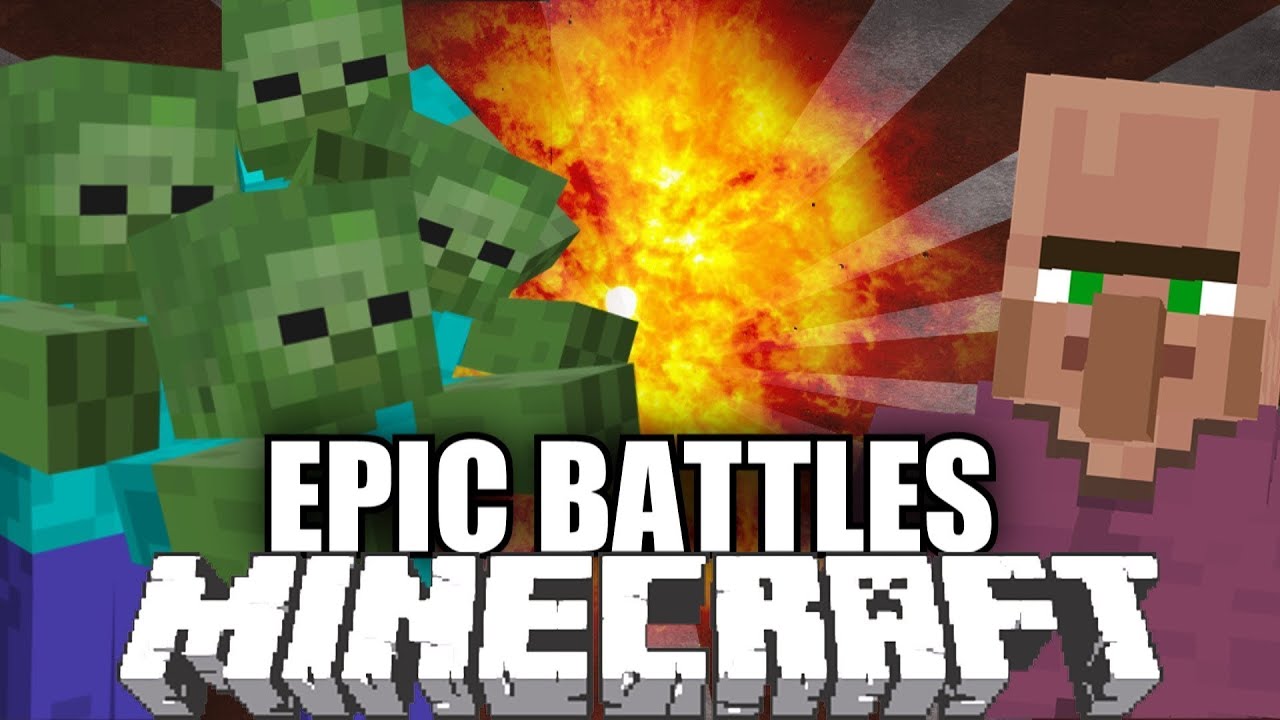 Minecraft Mob Battle "Zombie v.s. Villager" - YouTube