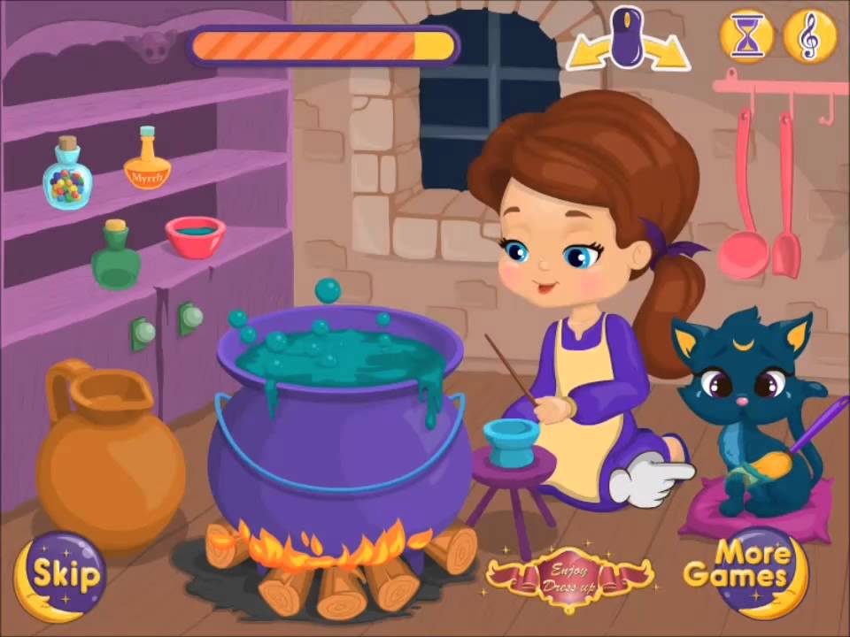 Cute Baby Witch Makes Magic Potion Game Movie-Best Baby Games - YouTube