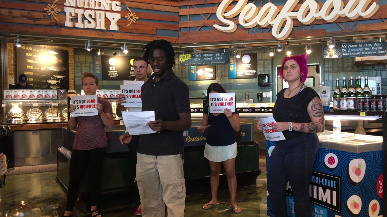 DxE NOLA Protests Animal Cruelty at Whole Foods - YouTube