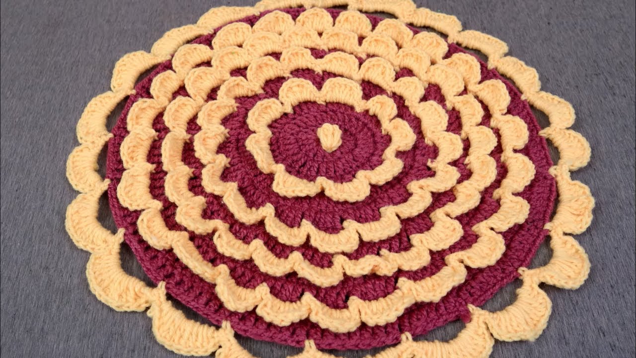 Woolen Rumal Making || Crochet Thalposh Woolen Rumal Making ...