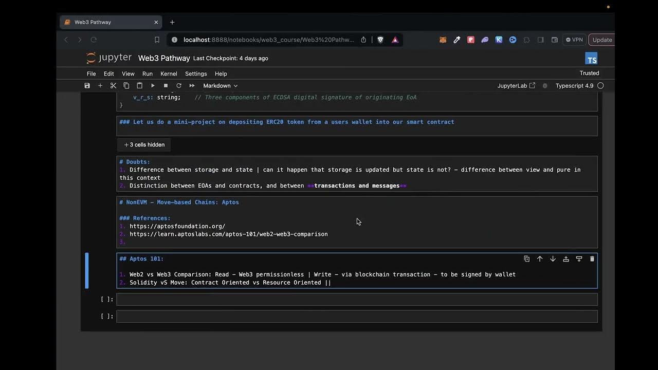 Hard75: Day 2: WorkAlong: Web3: Learning: NonEVM (Aptos): Part 1 - YouTube