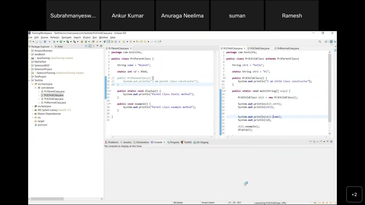 Selenium with Java Training - Class 6 - Inheritance and Interview Questions, Abstract classes ...