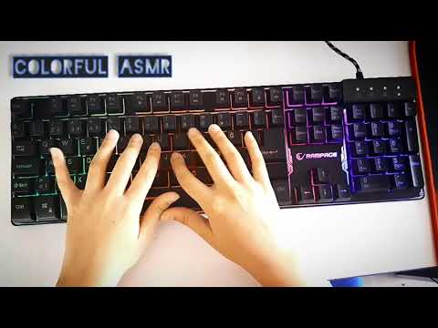 ASMR Rainbow Keyboard Renkli Led Klavye Asmr