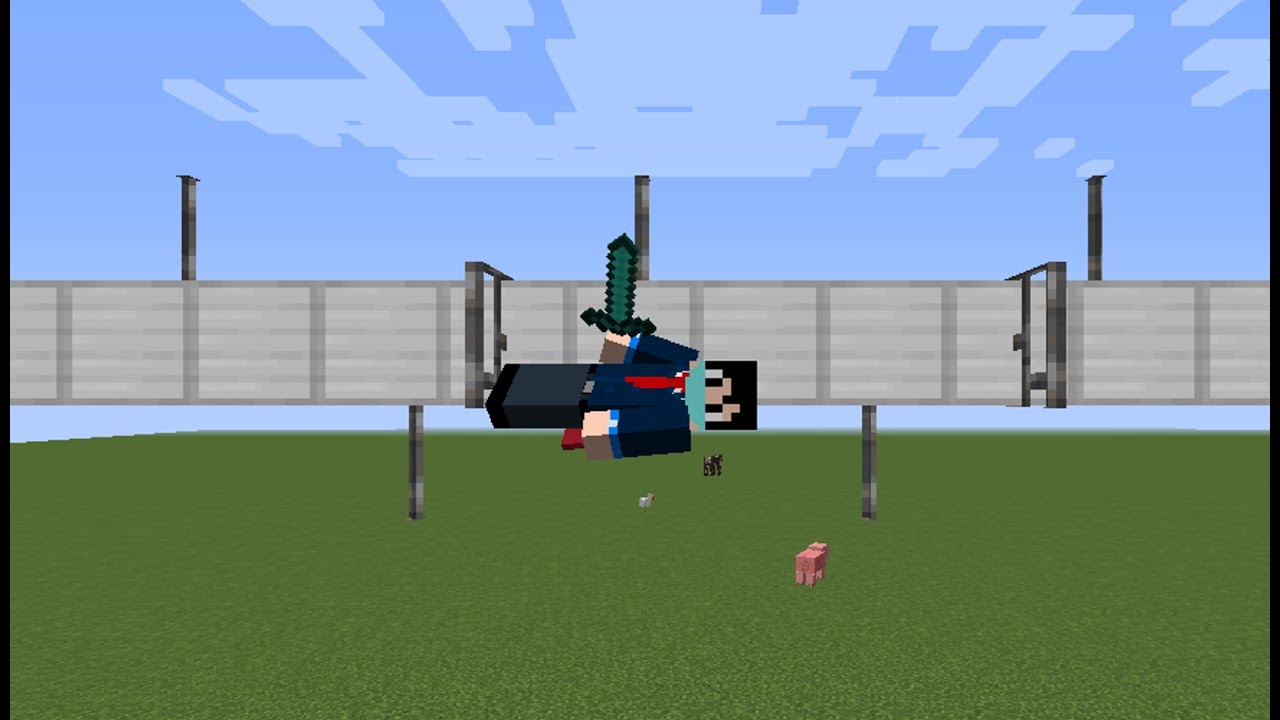 Minecraft horizontal pane tower - YouTube