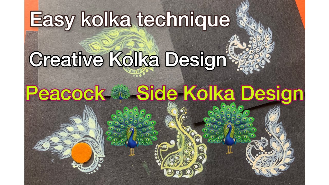 Peacock 🦚 Side Kolka Design/ মউর কলকা / Creative Kolka Design / Bridal ...