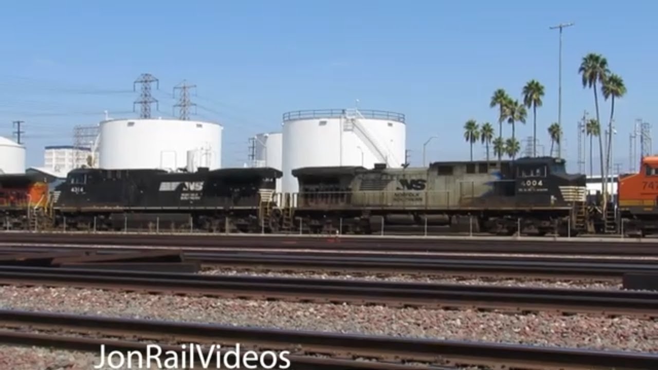 9/6/21 NS 4314/NS 4004 back to back and more trains spotted in Hobart & Commerce, CA - YouTube