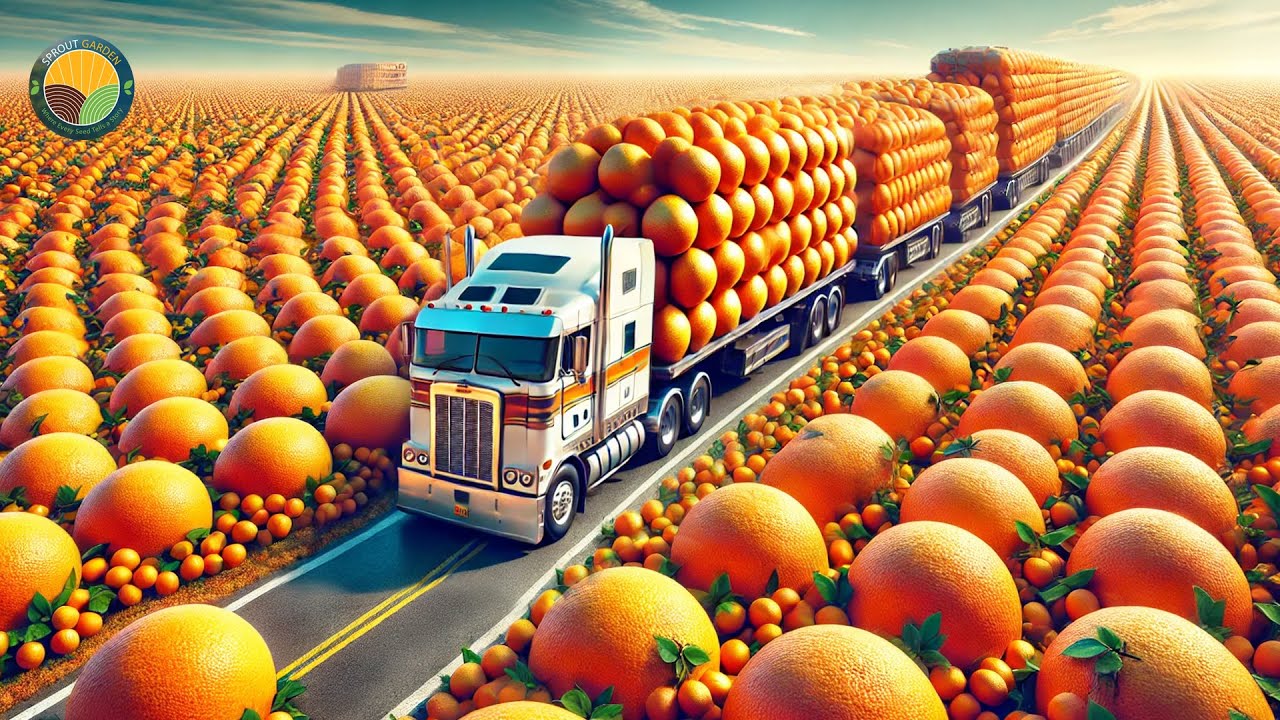 How Farmers Harvest Millions of Oranges: Orange Juice Processing ...