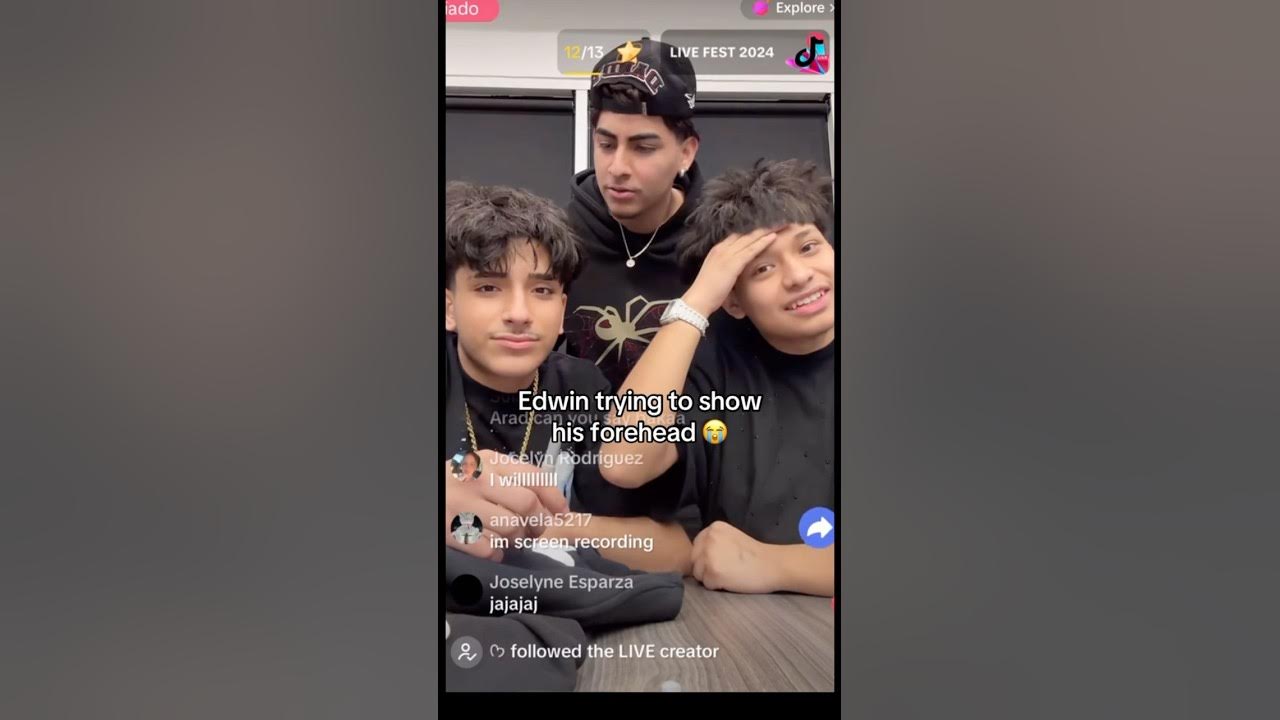 EdwinRg Hiding his Forhead on Live with Arad & Zavala 😭 #zavala #edwinrg #arad #tiktoklive - YouTube