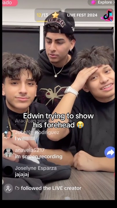 EdwinRg Hiding his Forhead on Live with Arad & Zavala 😭 #zavala #edwinrg #arad #tiktoklive - YouTube