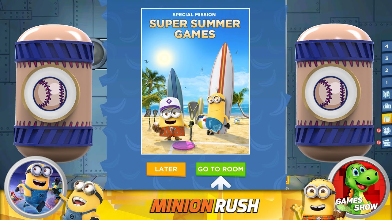 Update Minion Rush Super Summer Games Go To Room And New Prize Pod