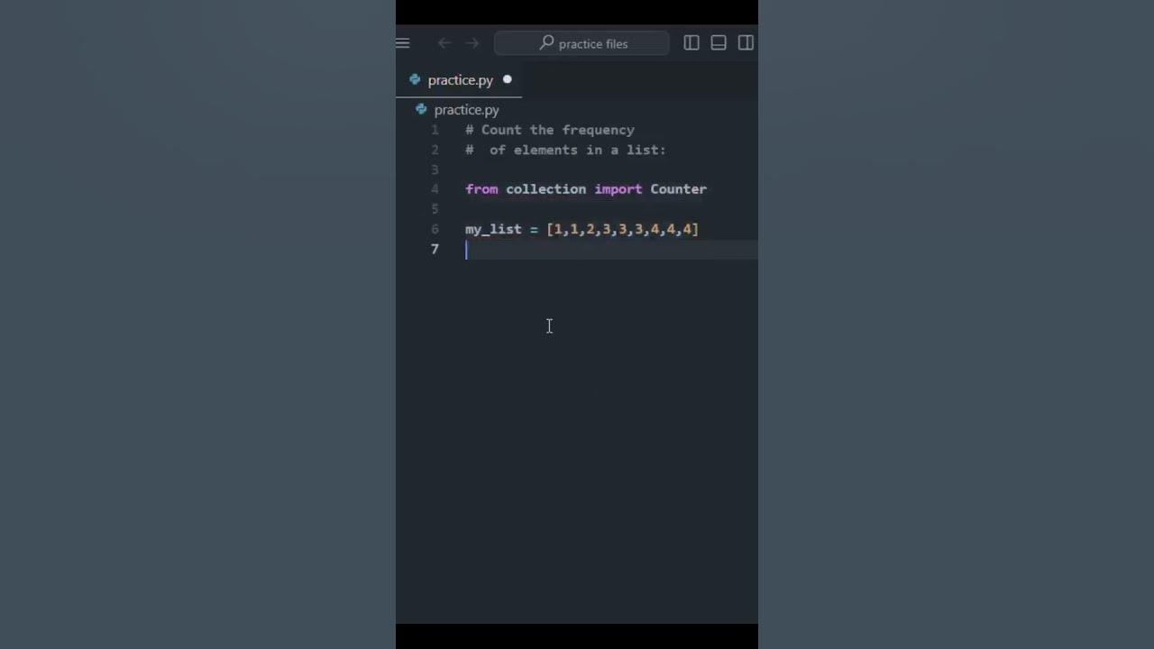 Count The Frequency Python Pythonprogrammingcodinglearnpython Pythonforbeginners Youtube 