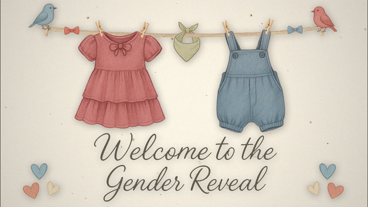 Gender Reveal Animated Background – Baby Cloth Theme 🎈☁️ 1 Hour - YouTube