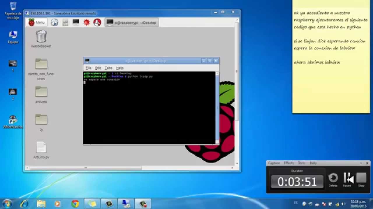 Rapberry Pi Arduino Labview Por Tcpip Youtube