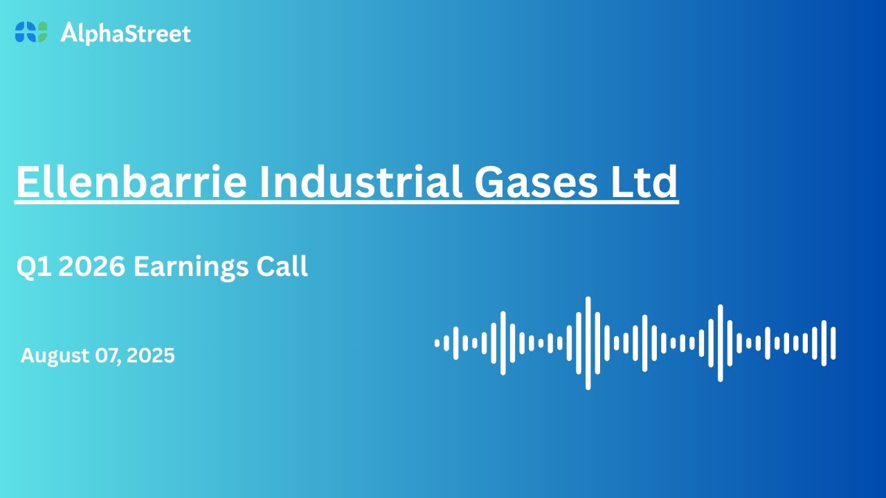 Ellenbarrie Industrial Gases Ltd Q1 FY2025-26 Earnings Conference Call ...