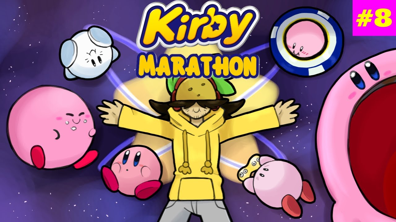 Kirby Marathon but we're fighting a dark blob invasion (Kirby's Dream ...