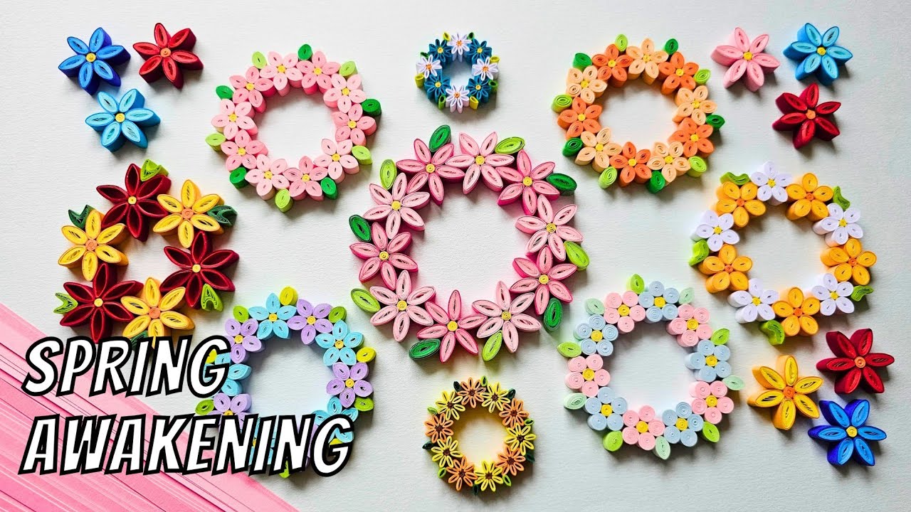 Quilling Flower Wreath | One Technique to awaken Spring in your ...