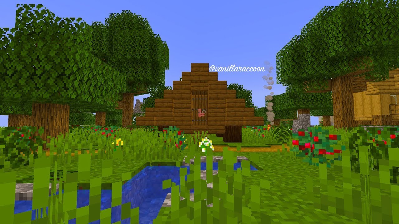 A-Frame House | Minecraft 1.14 Let's Build - Simple Shelter - YouTube