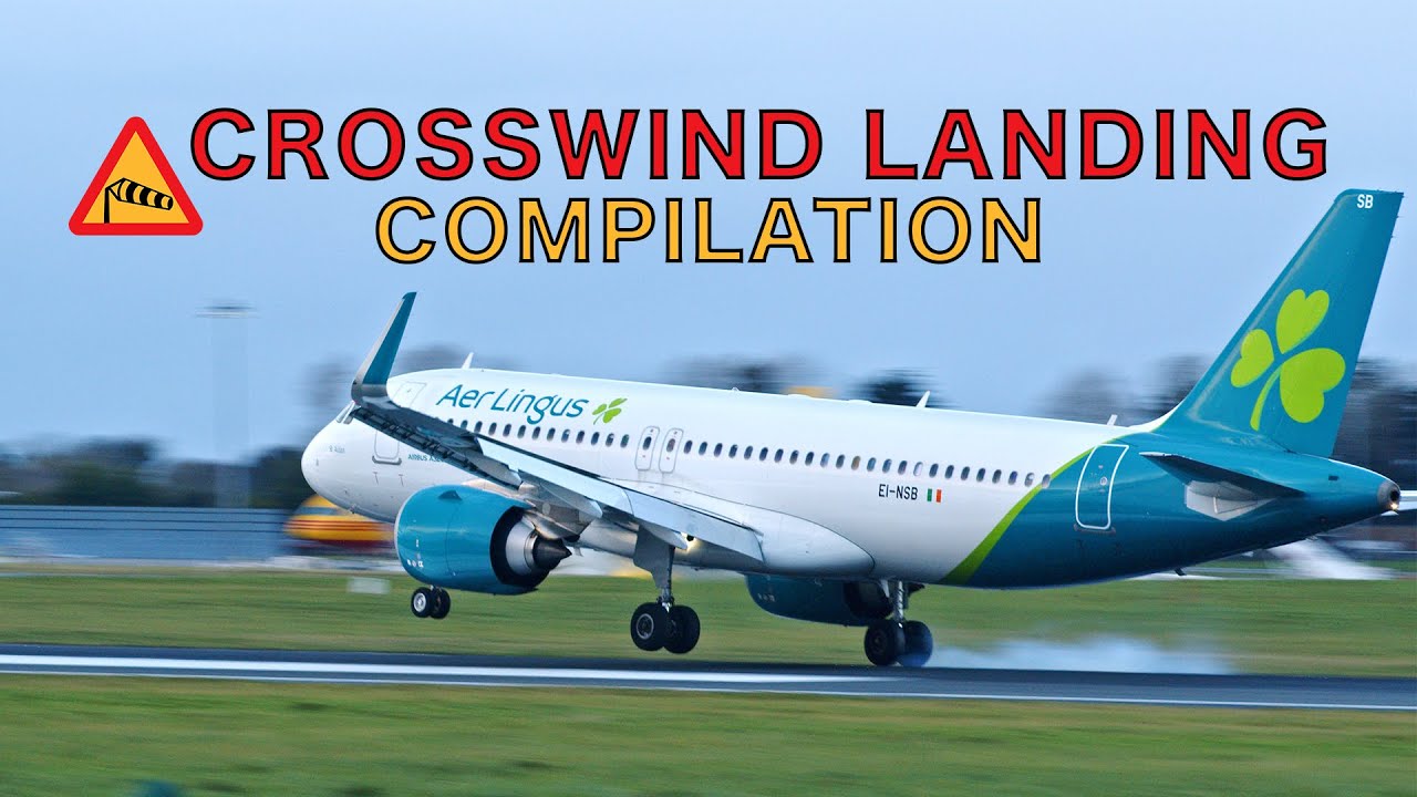 Crosswind Landing Compilation at Dublin Airport - YouTube