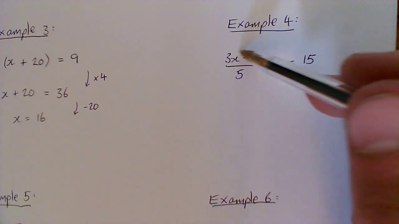 Part 9: Solving more difficult equations with fractions - YouTube
