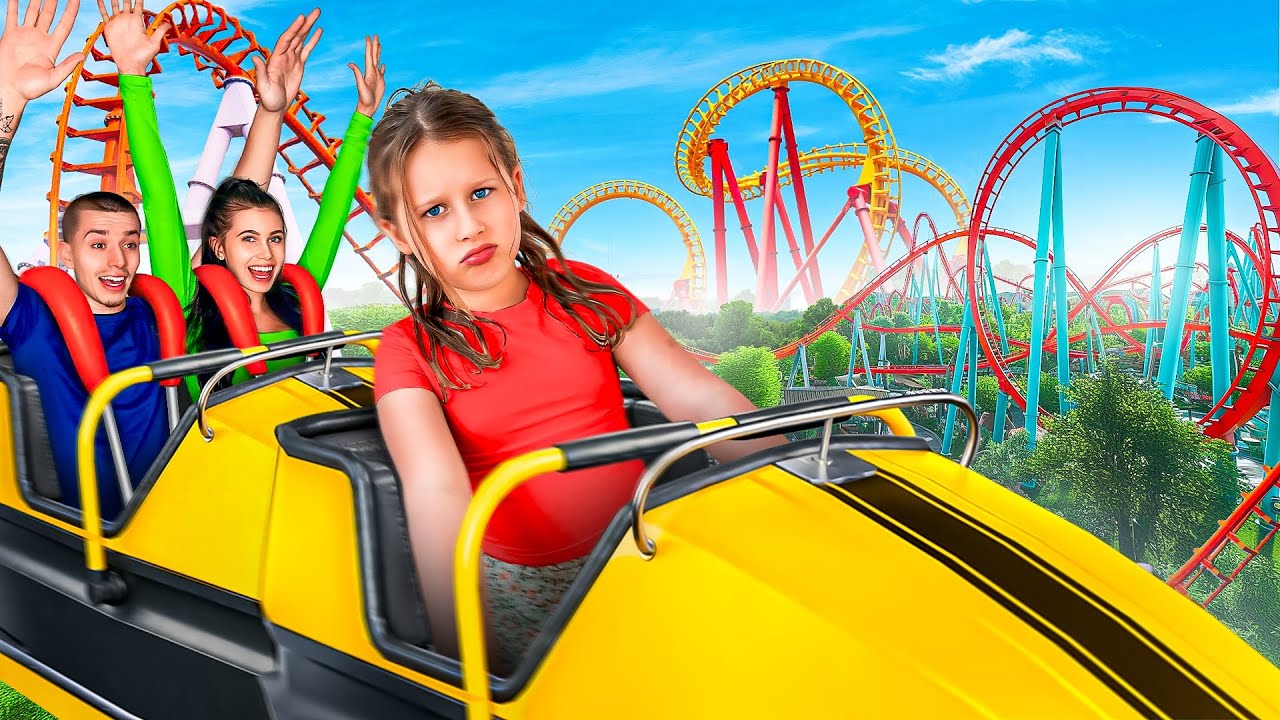 Our Daughters First Roller Coaster Ride!! - YouTube