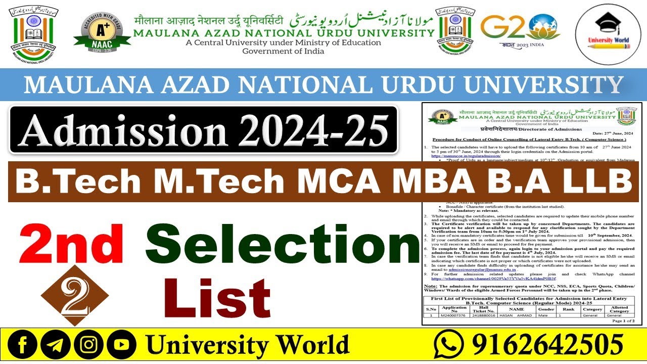 Manuu B.Tech M.Tech MCA MBA B.A LLB Document Verification 2024 @UniversityWorld - YouTube