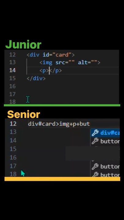Junior Vs Senior Frontend developer 💻 #programming#javascript#html#coding #css#html5# ...