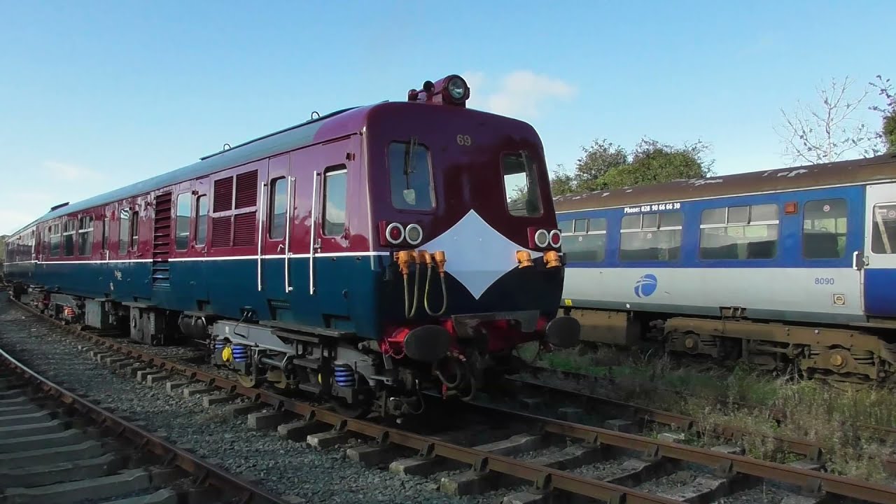 Preserved NIR 80 Class DEMU 69 + 749 at Downpatrick July & October 2019 ...