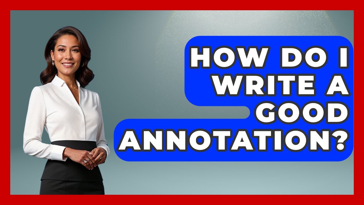 How Do I Write A Good Annotation? - Literary Icons - YouTube