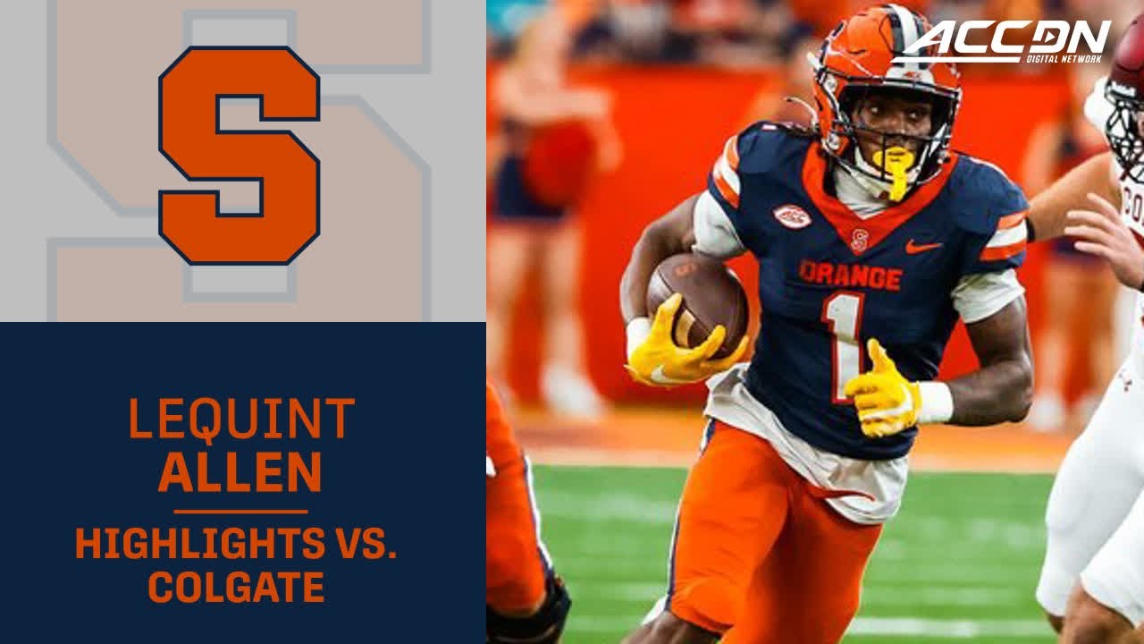Syracuse RB LeQuint Allen Highlights vs. Colgate - YouTube