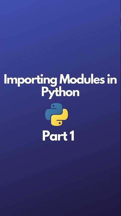 Importing modules in #python - Part 1 - YouTube Importing modules in #python - Part 1 - YouTube